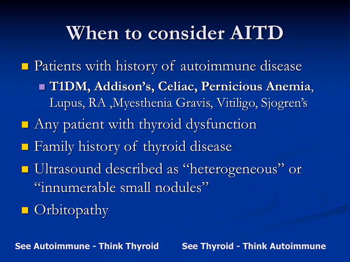 When to Consider AITD - Introduction to Autoimmune Thyroid Disease and ...