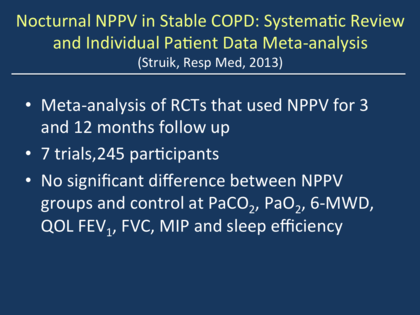 Nocturnal NPPV in Stable COPD: Systematic Review and Individual Patient ...