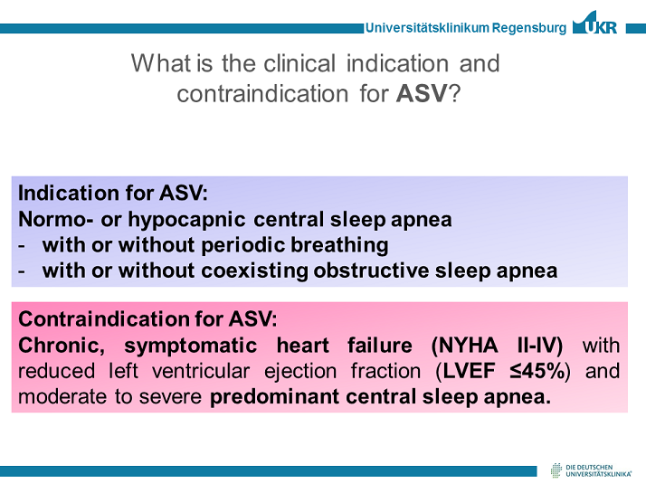 What is the Clinical Indication and Contraindiction for ASV ...