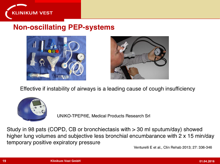 Non-oscillating PEP-systems - Airway Secretion and Clearance in COPD ...