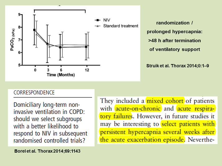 Prolonged Hypercapnia:>48 h after termination of ventilatory support ...
