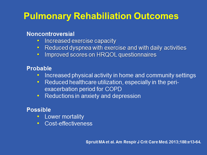 Pulmonary Rehabilitaion Outcomes - Pulmonary Rehabilitation and its ...