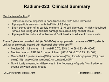 Radium-223: Clinical Summary - New Therapeutic Options for Patients ...