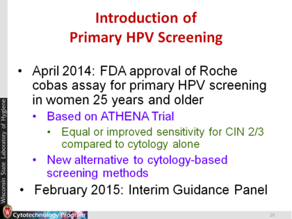 Introduction of Primary HPV Screening - - Cervical Cancer & HPV Testing ...