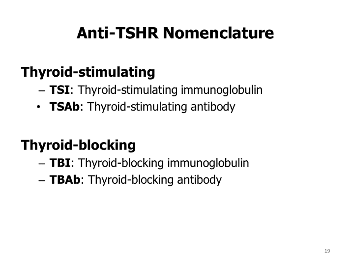 Anti-TSHR Nomenclature - Autoantibodies to the Thyroid-Stimulating ...