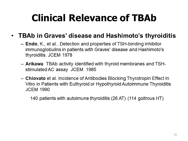 Clinical Relevance of TBAb - Autoantibodies to the Thyroid-Stimulating ...