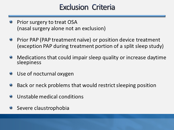 Obstructive Sleep Apnea (OSA) and Positional Obstructive Sleep Apnea (POSA)
