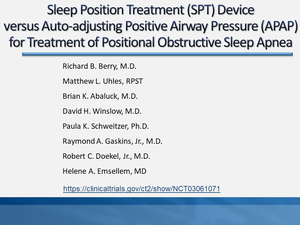 Obstructive Sleep Apnea (OSA) and Positional Obstructive Sleep Apnea (POSA)
