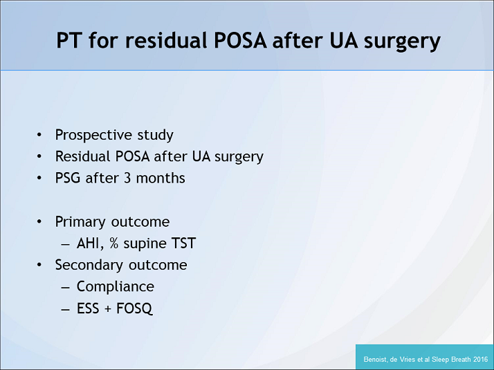 Obstructive Sleep Apnea (OSA) and Positional Obstructive Sleep Apnea (POSA)