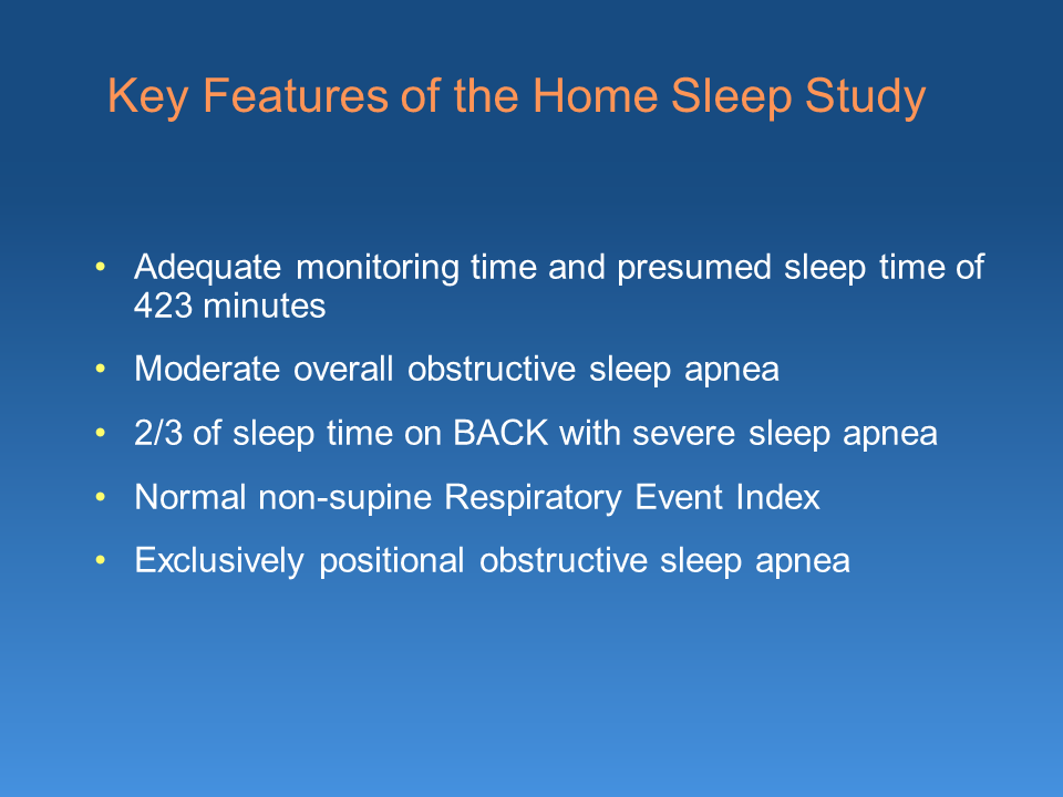 Obstructive Sleep Apnea (OSA) and Positional Obstructive Sleep Apnea (POSA)