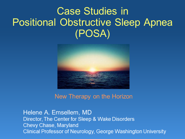 Obstructive Sleep Apnea (OSA) and Positional Obstructive Sleep Apnea (POSA)