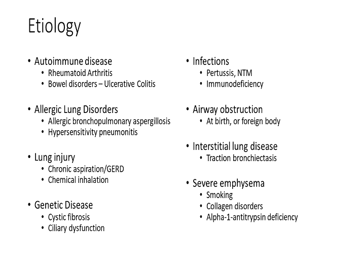 Etiology - Bronchiectasis: Diagnosis and Treatment - Bronchiectasis ...
