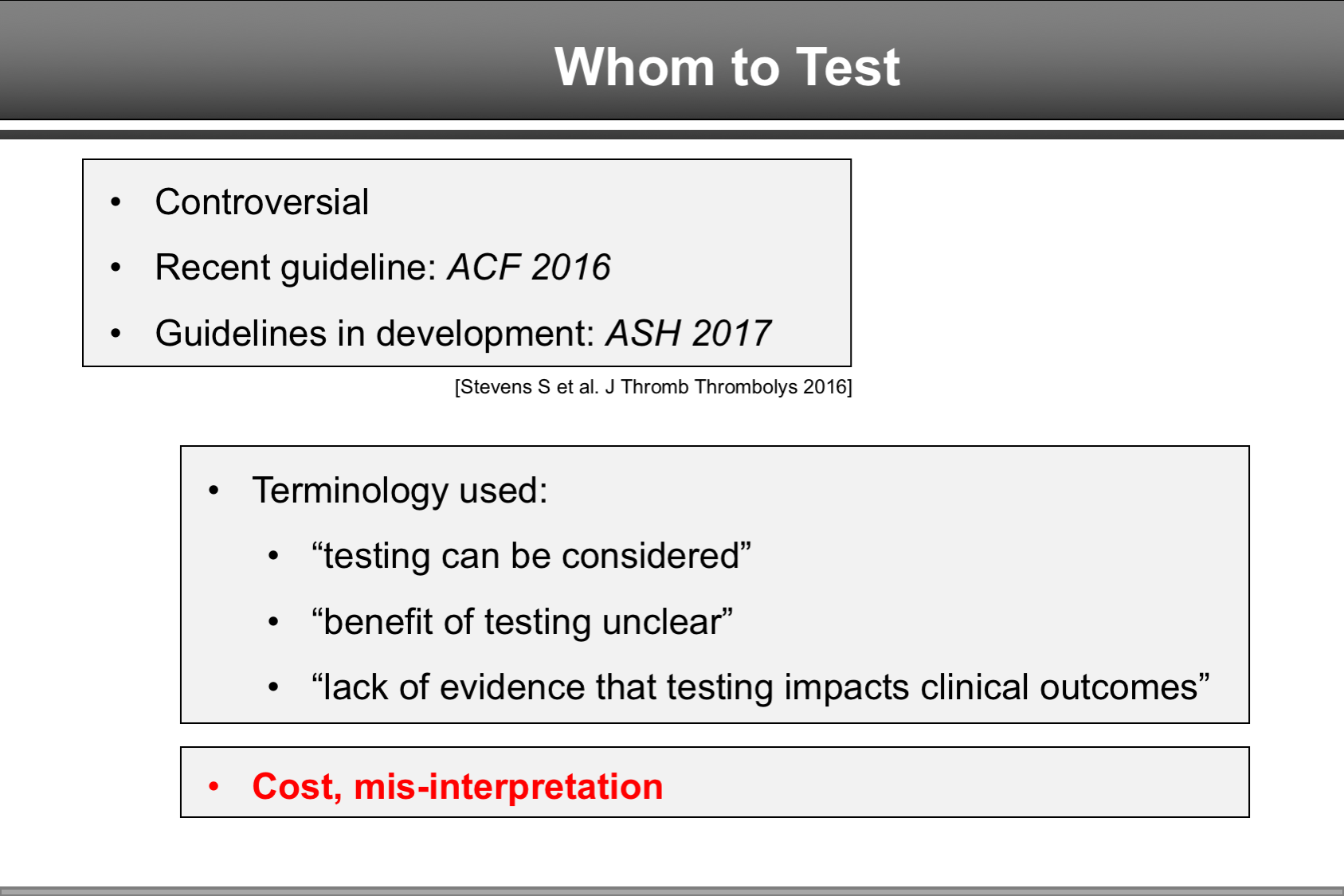 Clinical Use of Coagulation Tests: Thrombophilia Testing, D-dimer Use ...