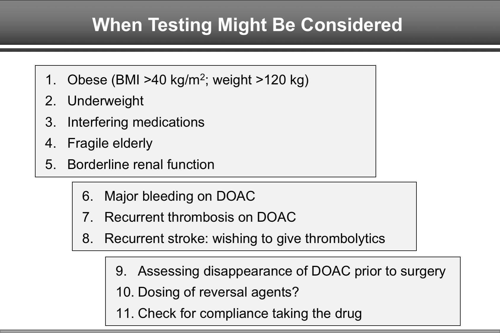 Clinical Use of Coagulation Tests: Thrombophilia Testing, D-dimer Use ...