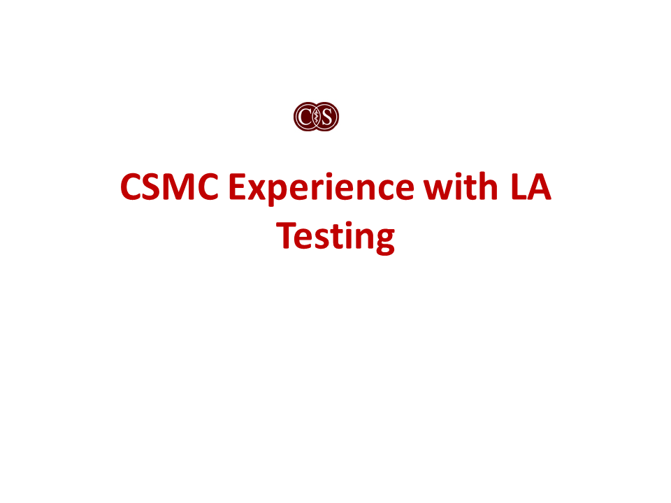 Lupus Anticoagulant (LA): Choosing the Right Testing Strategy for Your ...