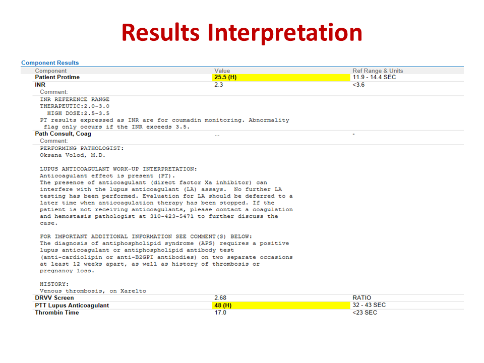 Lupus Anticoagulant (LA): Choosing the Right Testing Strategy for Your ...
