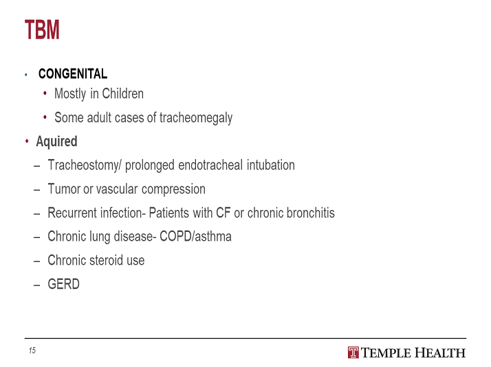 TBM: Congenital and Aquired - Asthma Mimickers and Exacerbators ...