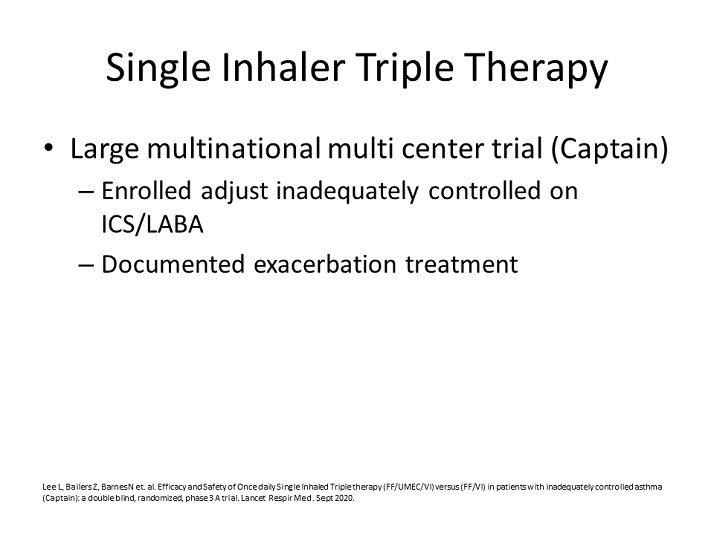 Single Inhaler Triple Therapy - Treatment Options for Severe Persistent ...
